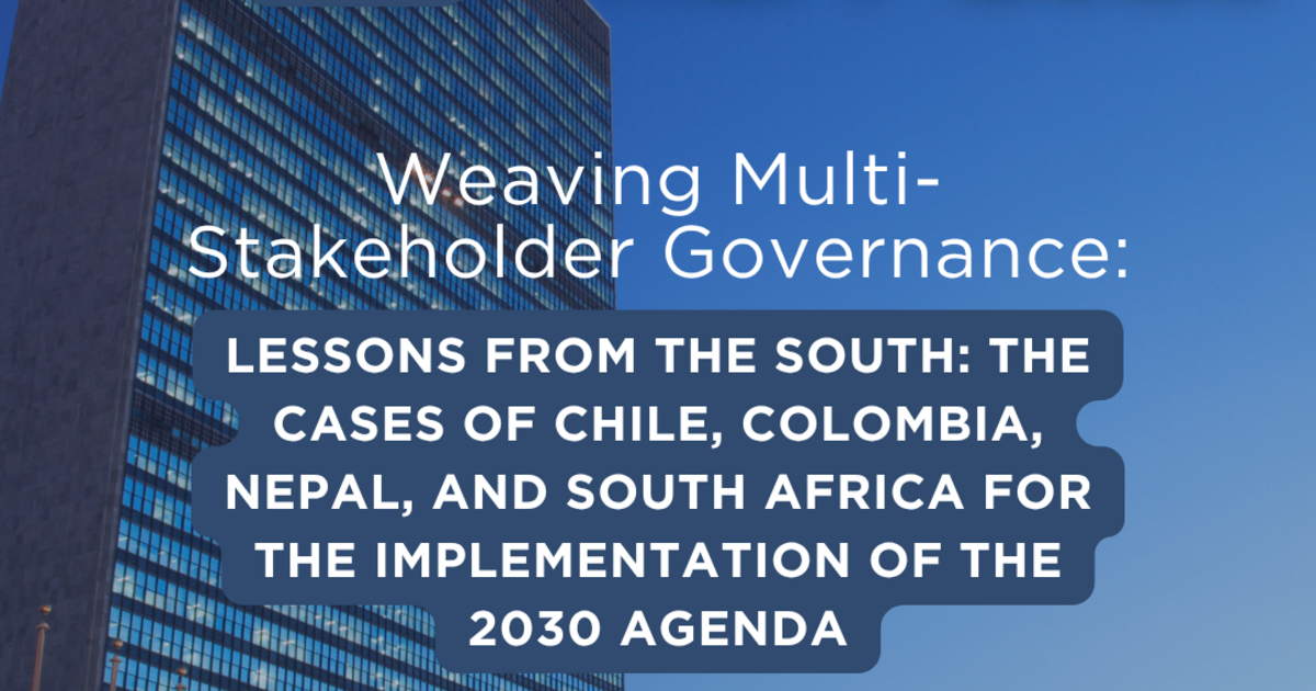 Weaving Multi-Stakeholder Governance: Lessons from the South: the cases ...