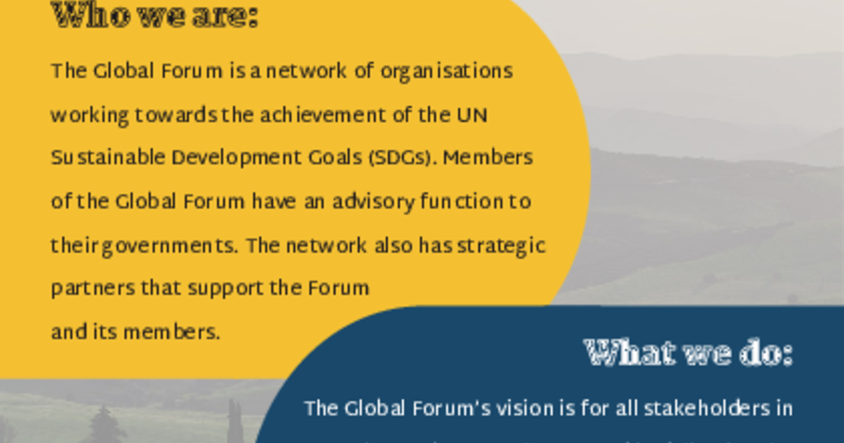 Flyers for Member Events - SDG Global Forum